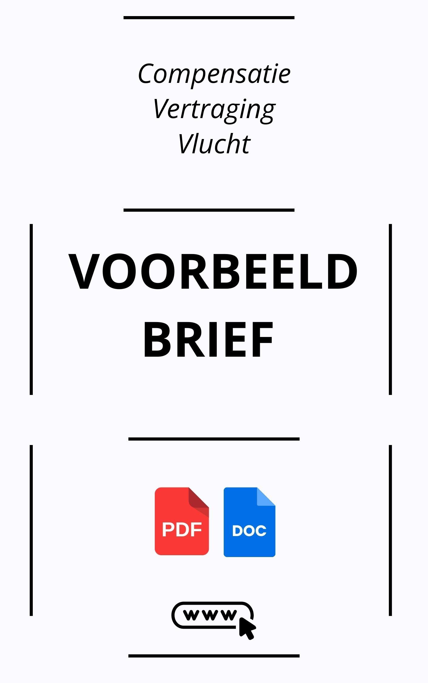 Voorbeeldbrief Compensatie Vertraging Vlucht
